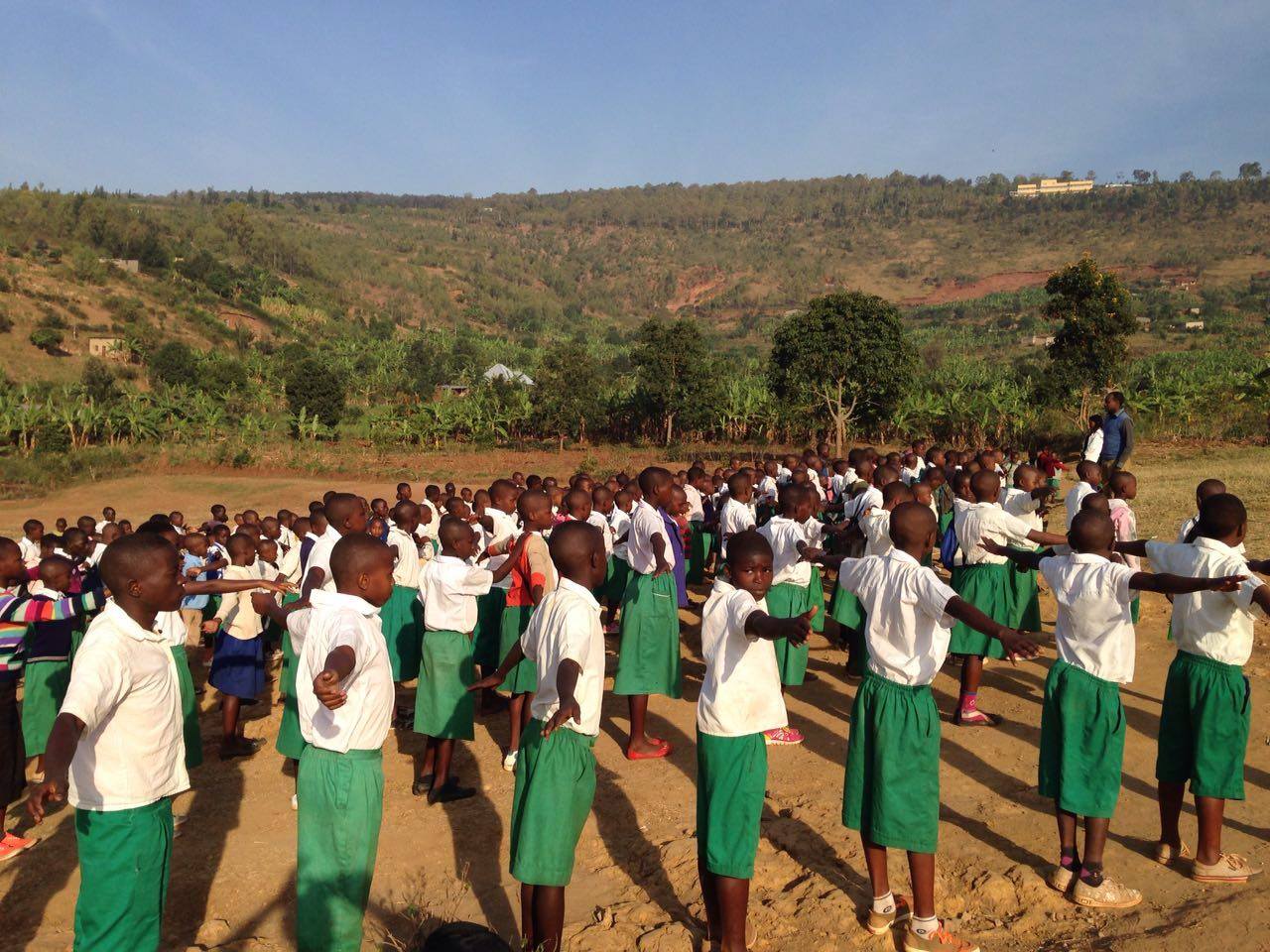 School children welcome guests to the school | Blog